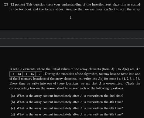 Solved Q3 12 Points This Question Tests Your Understanding