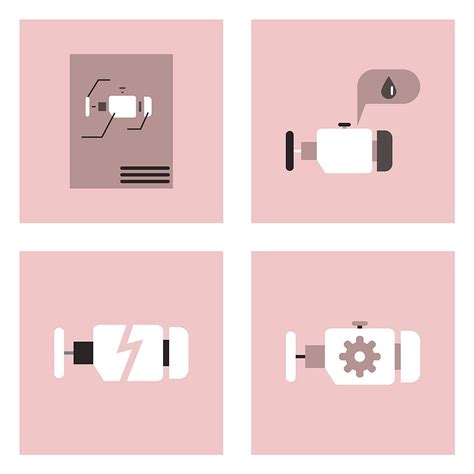 색 벡터에 자동차 세부 아이콘 자동차 부품 세트 Ai Eps Uidownload