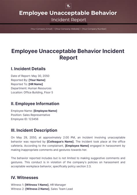 Free Theft Incident Report Template To Edit Online
