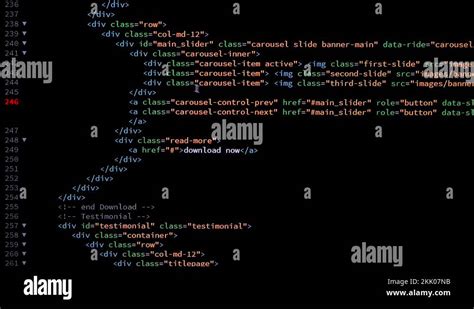 Developer Is Browsing And Marking Html Code On The Computer Screen Code Stock Video Footage Alamy