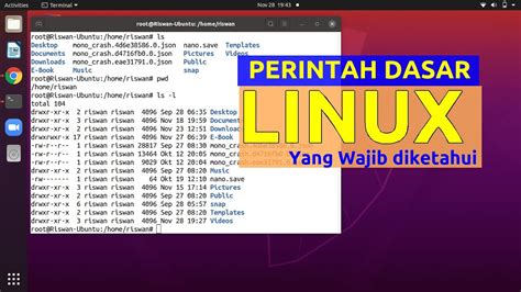 perintah perintah dasar linux ubuntu youtube