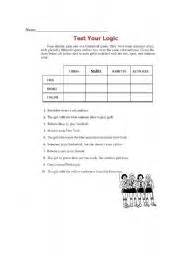 Test Your Logic Reading ESL Worksheet By VendulaK