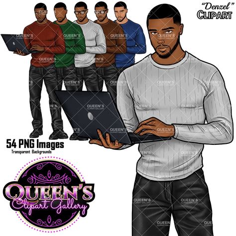 Man Clipart Handsome Man Clipart Boyfriend Clipart Casual Man Clipart Male Clipart African