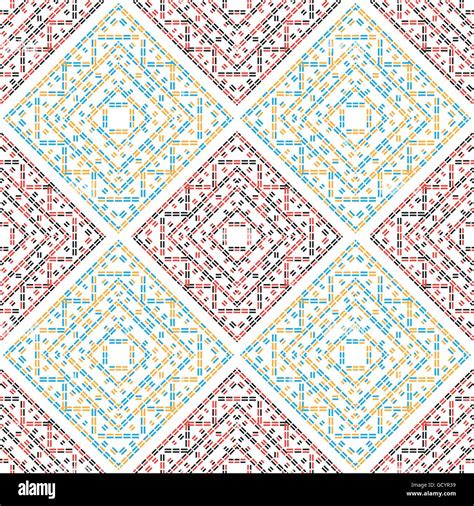 Abstract Dashed Color Lines Seamless Pattern Vector Background Stock Vector Image And Art Alamy