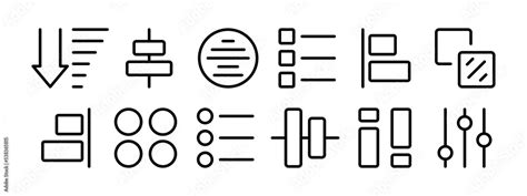 Button Menu Set Icon Arrows Tiles Apps Shapes List Sorting Charts Circles Sliders