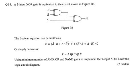 A Input XOR Gate Is Equivalent To The Circuit Shown Chegg Com