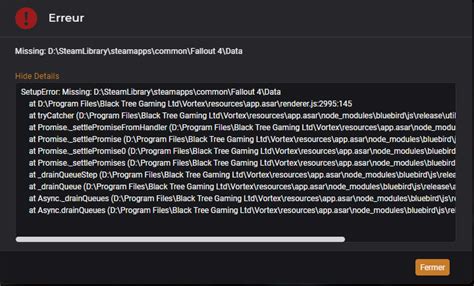 Missing D Steamlibrary Steamapps Common Fallout 4 Data Vortex Support Nexus Mods Forums