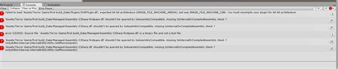 Error Cs2015 Source File `assetsterror Gamefirst Builddatamanagedassembly Csharp Firstpass