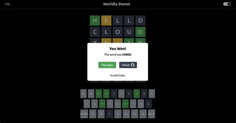 Github Jfraser56wordle React Game
