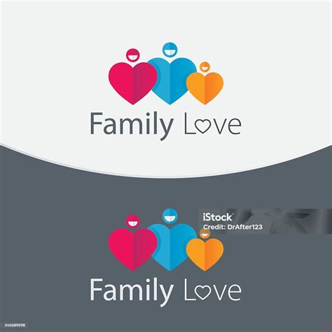 Logo Cinta Keluarga Ilustrasi Stok Unduh Gambar Sekarang Bentuk