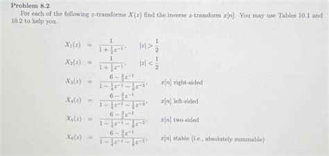 Problem For Each Of The Following Z Transforms Chegg Com