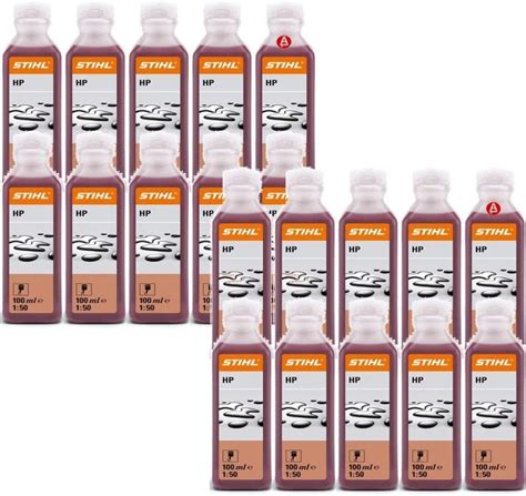 Stihl 07813198401 - Aceite de 2 tiempos (lote de 20 envases de 100 ml ...