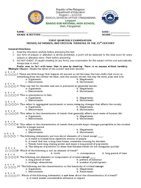 Trends Networks And Critical Thinking In The 21st Century 1st Quarter 22 23 Pdf Social