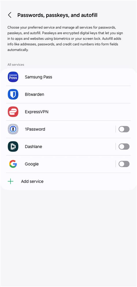Unable To Enable Autofill On Android 14 Galaxy S23 Oneui6 Rbitwarden