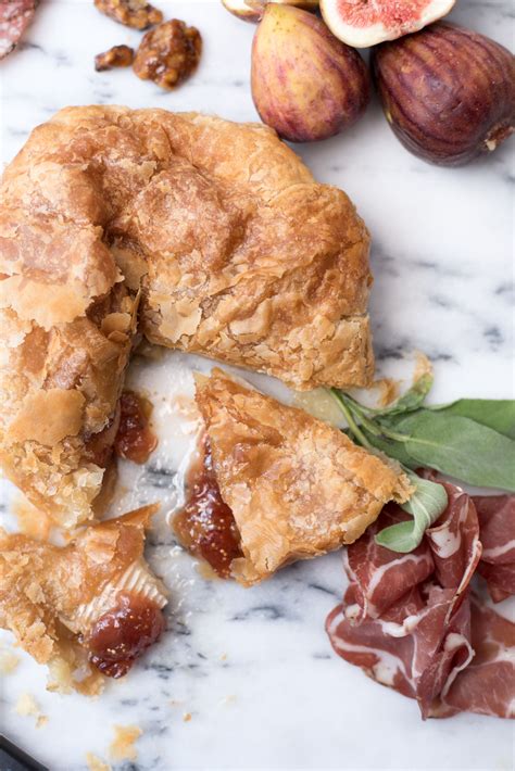 Puff Pastry Baked Brie With Fresh Fig Jam