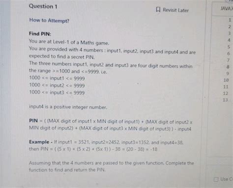 Question 1 How To Attempt Revisit Later Find Studyx