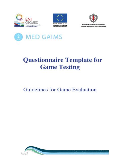 Game Testing Questionnaire Pdf Virtual Reality Experience
