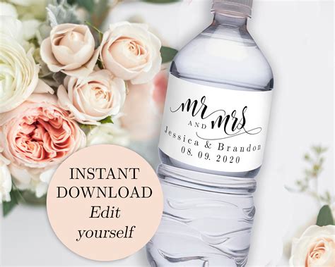 42 Custom Water Bottle Label Template