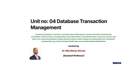 Database Transaction Management Introduction Acid Schedule Data Structures And Algorithms
