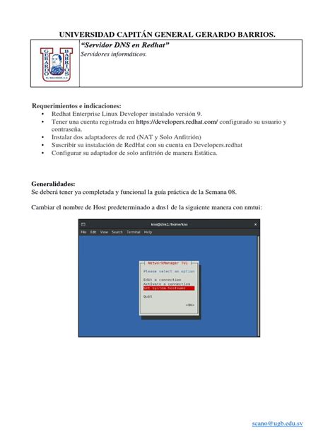 Gestion De Servidor Dns Rhel Pdf Sistema De Nombres De Dominio Cortafuegos Informática