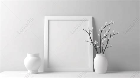 화이트 룸의 전문 3d 렌더링 빈 사진 프레임 모형 전문적으로 설명된 배경 빈 벽 배경 포스터 프레임 배경 설명 배경 이미지 Hd 빈 벽 포스터 프레임 설명