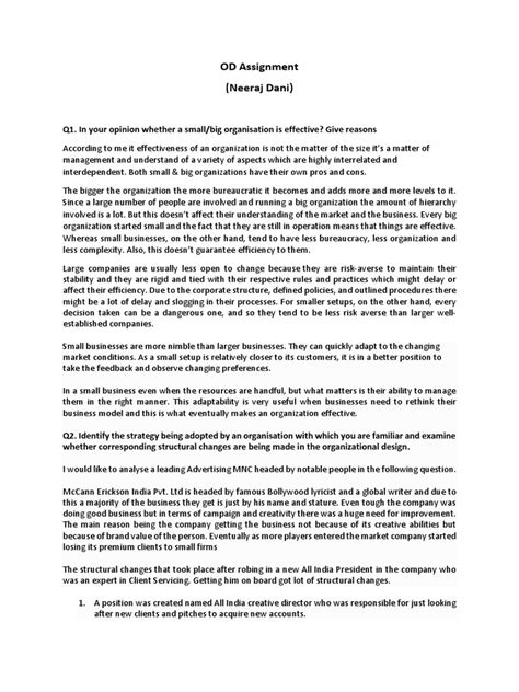 Od Assignment Neeraj Dani Descargar Gratis Pdf Risk Aversion