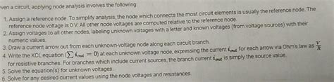Solved Even A Circuit Applying Node Analysis Involves The