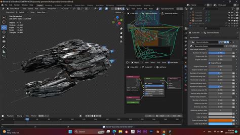 Spaceship Generator Blender 3d Model Cgtrader
