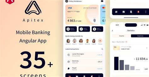 Apitex Mobile Banking Angular App Pwa Site Templates Ft Card