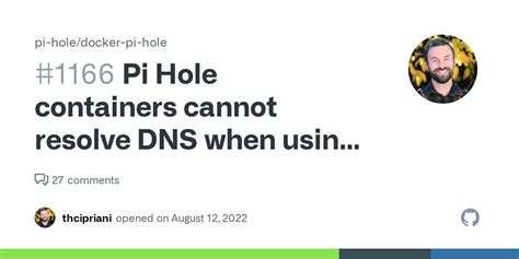 Pi Hole Containers Cannot Resolve Dns When Using Docker Bridge Network