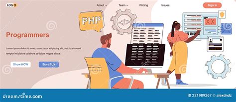 programmers create website on laptop ux or ui designers build and setting web page on monitor