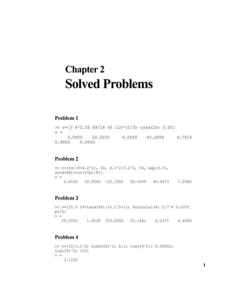 solution of matlab chapter 2