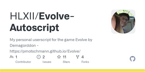 Github Hlxiievolve Autoscript My Personal Userscript For The Game