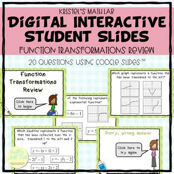Functions Transformations Review Interactive Babe Slides TPT