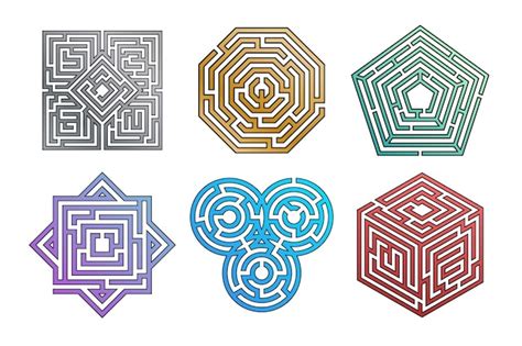 Premium Vector Labyrinth Game Maze Riddle For Finding Right Path