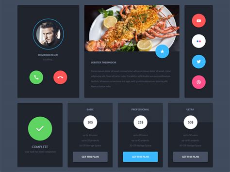 Flat Ui Design Psd