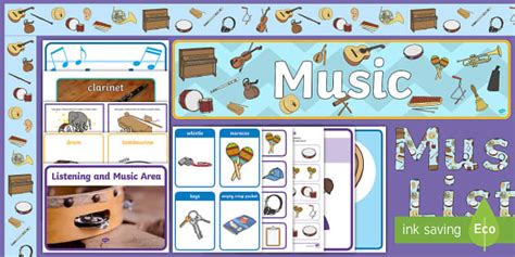 Eyfs Music And Listening Area Set Up Pack Music Wall Eyfs