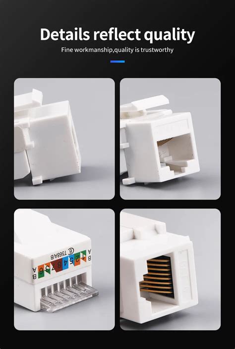Utp Ethernet Keystone Jack Rj Female P C Modular Connector Degree Connecting Keystone