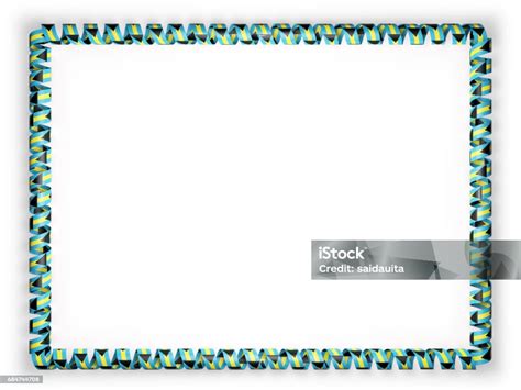 프레임과 바하마 플래그로 리본 테두리 3 차원 일러스트 레이 션 공란에 대한 스톡 사진 및 기타 이미지 공란 교육 디자인 Istock