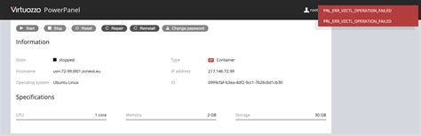 Remote Access Virtuozzo Cannot Connect To Ssh Server Or Do Any Operations In Console Prlerr