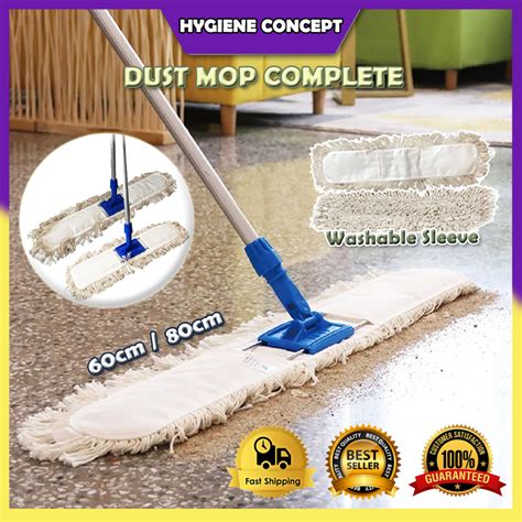 Dust Mop Complete 60cm 80cm Cotton Dust Mop Set Flat Mop Cleaning