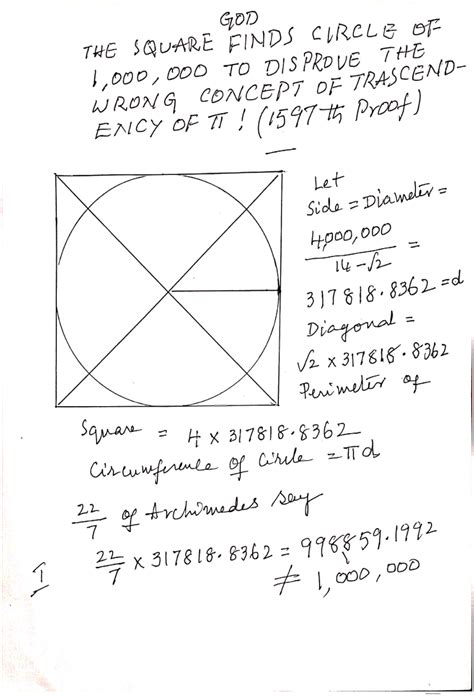 Pdf The Square Finds The Circle Of 1 000 000 0 To Disprove The Wrong Concept Of The