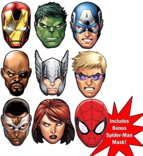 Party Masks Superhero Masks Marvel Super Heroes Avengers Heads