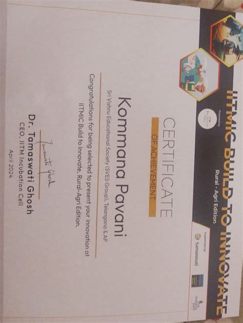 pavani kommana on linkedin innovation agriculture technology iitmadras buildtoinnovate