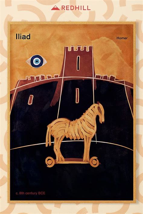 Homer Iliad Printable Book Cover Art Classic Literature Classroom
