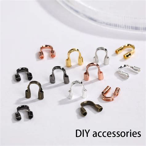 U 모양 걸쇠 커넥터 와이어 보호대 와이어 가드 액세서리 Diy 가디언 프로텍터 루프 Diy 쥬얼리 제작 50 100 개 Aliexpress