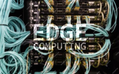 Premium Photo Edge Computing Internet And Modern Technology Concept On Modern Server Room
