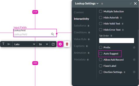 Auto Suggestions In A Lookup Titan Web