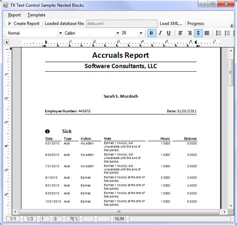 New Sample Creating Reports With Nested Repeating Blocks