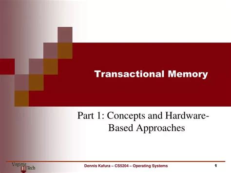Ppt Transactional Memory Powerpoint Presentation Free Download Id